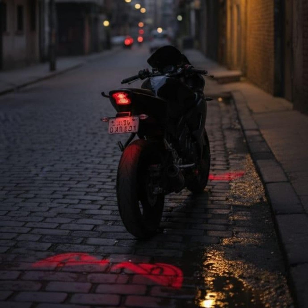 1 PC Bike Devil Eye Projection Laser Light For Bike Number Plate In Pr ...