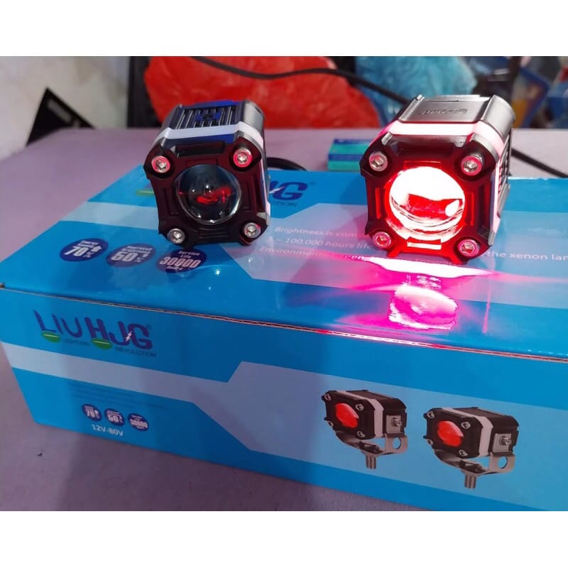 2 Pcs Set Universal HJG Single SMD Economy Series Fog Light Dual Color ...