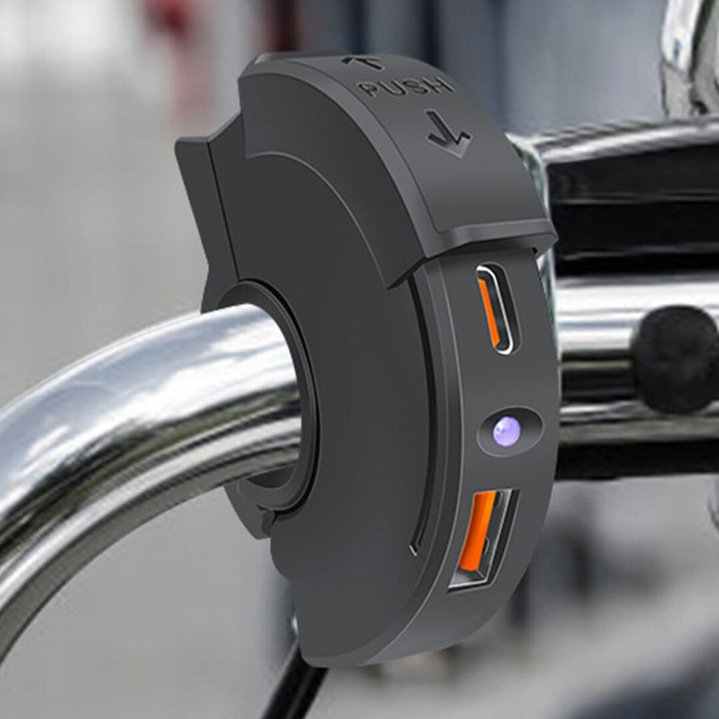 Universal Bike Handle Bar USB A And PD Type C Charger With Fast Chargi ...