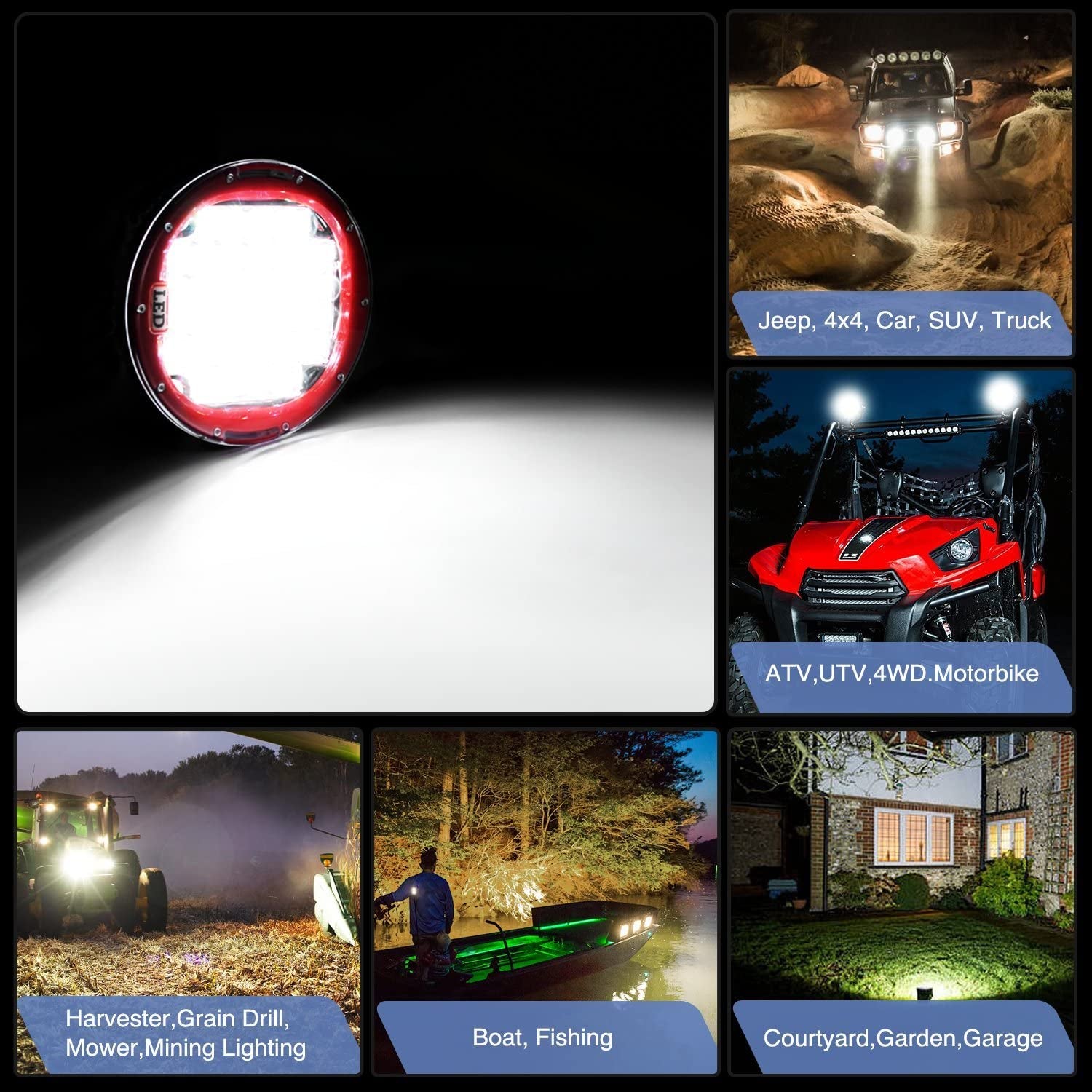 9 Inch Round LED Driving Light 92 Watt Spot Light 2pcs Price in Pakistan